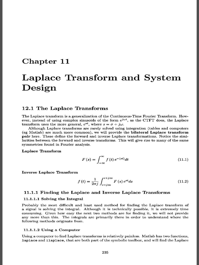 Laplace Signals&system | PDF