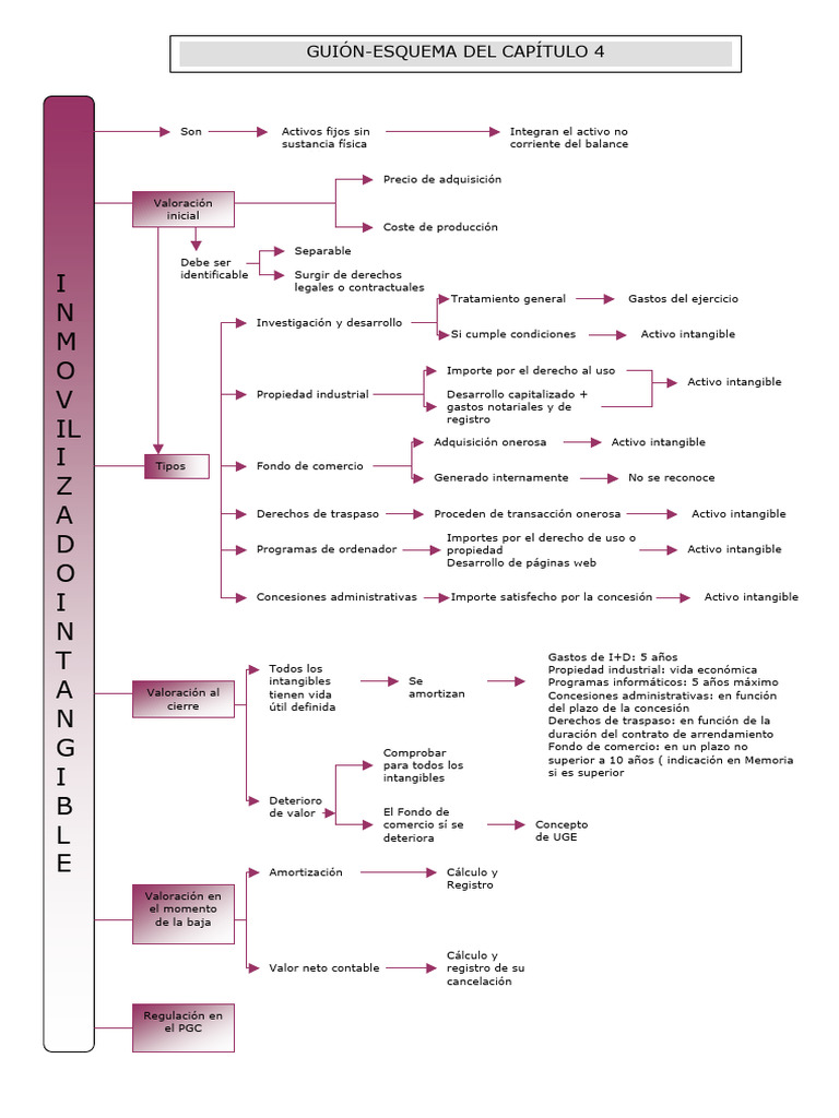 Esquema - Del - Contenido - Del - Capi - Tulo - 4 Contabilidad | PDF | Activo intangible | Economias