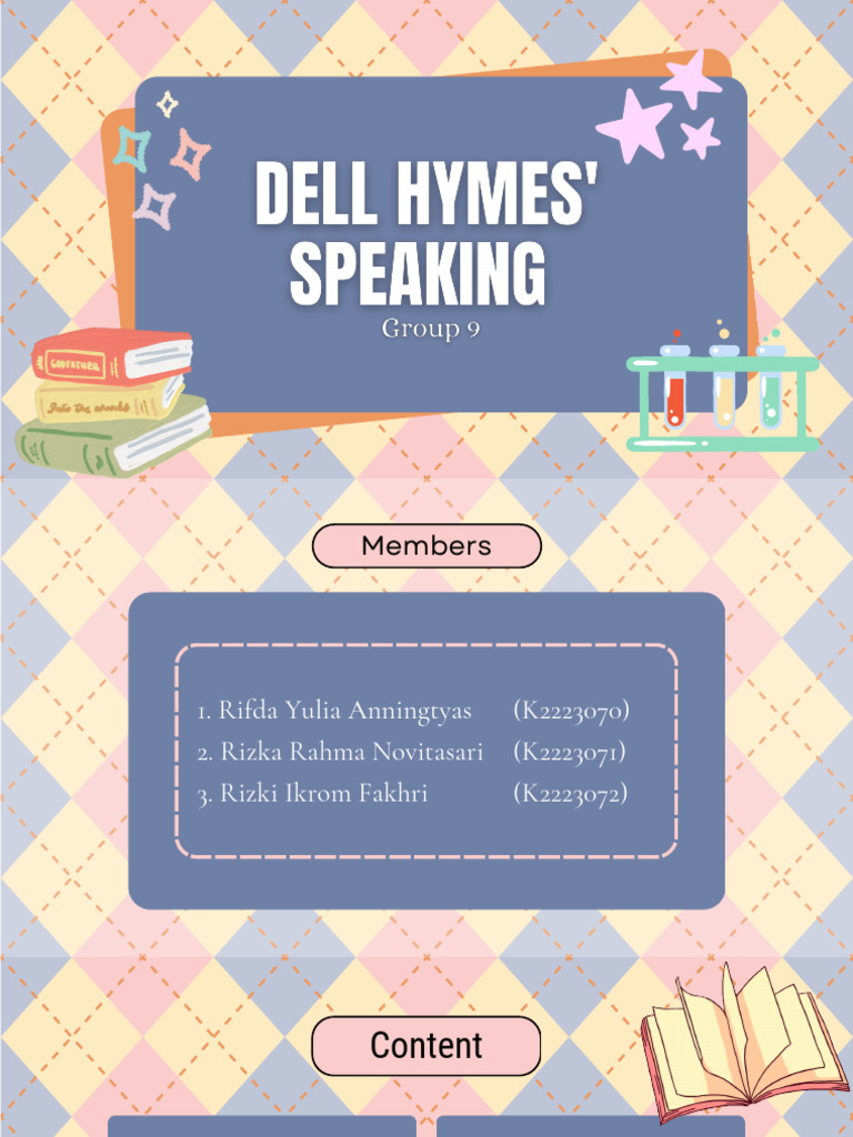 Group 9 Dell Hymes Speaking | PDF | Learning | Liberal Arts Education