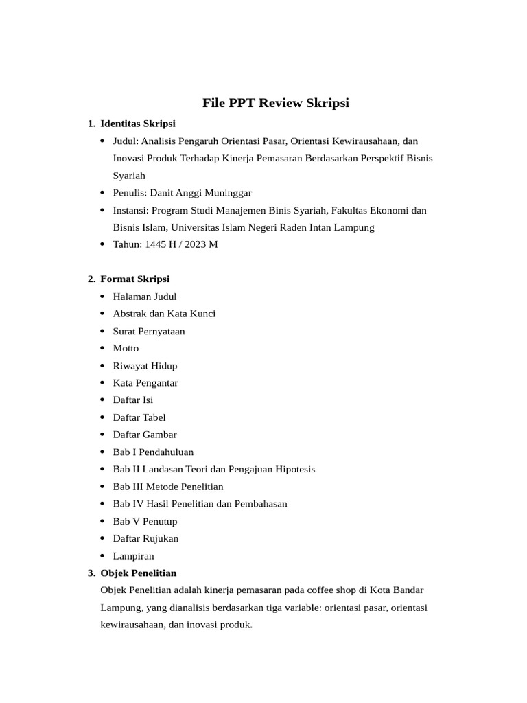 File PPT Review Skripsi | PDF