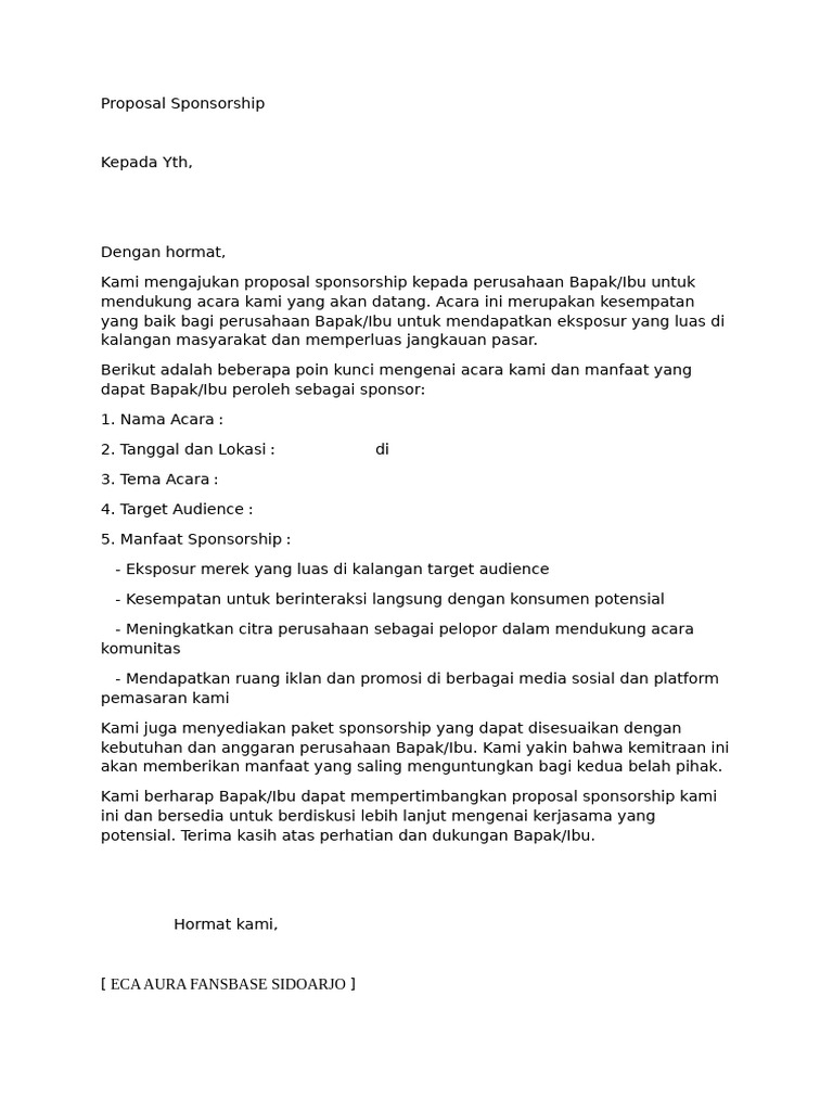 Proposal Event Music | PDF