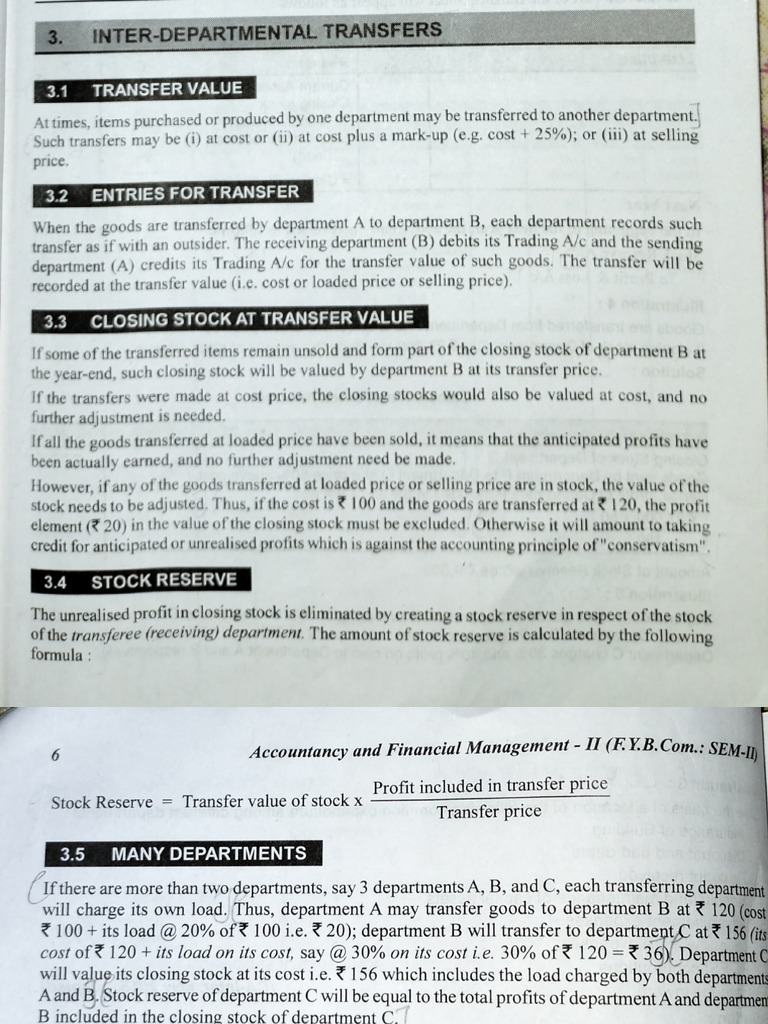 Theory Notes Department Accounts | PDF