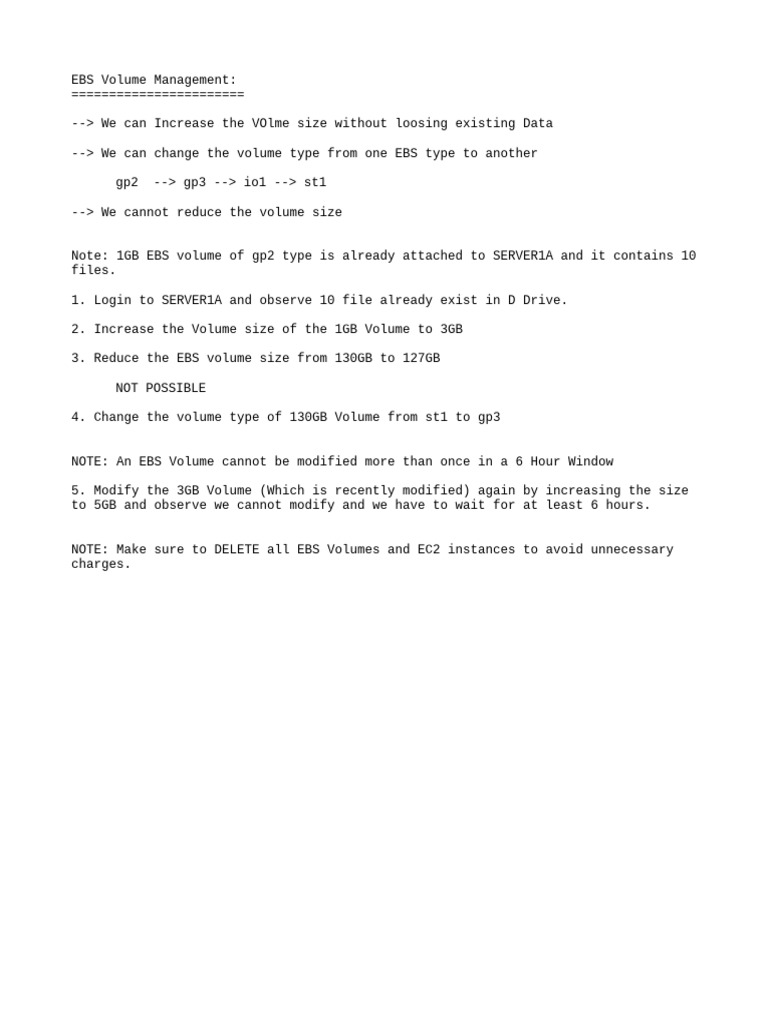 Day10 - EBS Volume Management | PDF