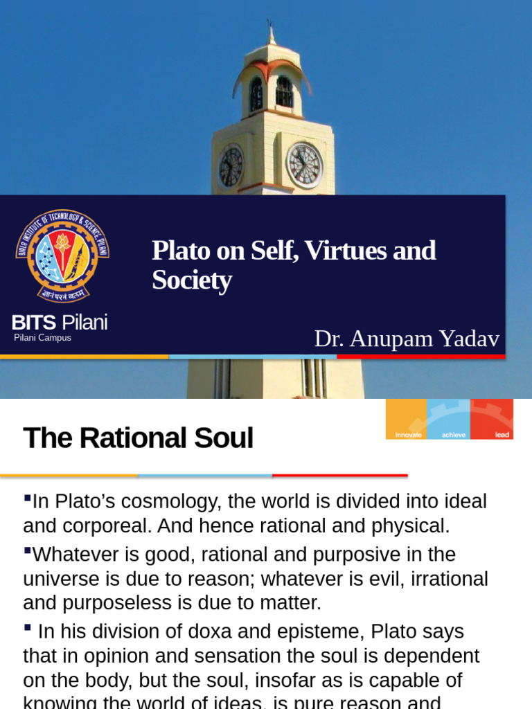 Plato On Self Virtues and Society | PDF | Soul | Virtue