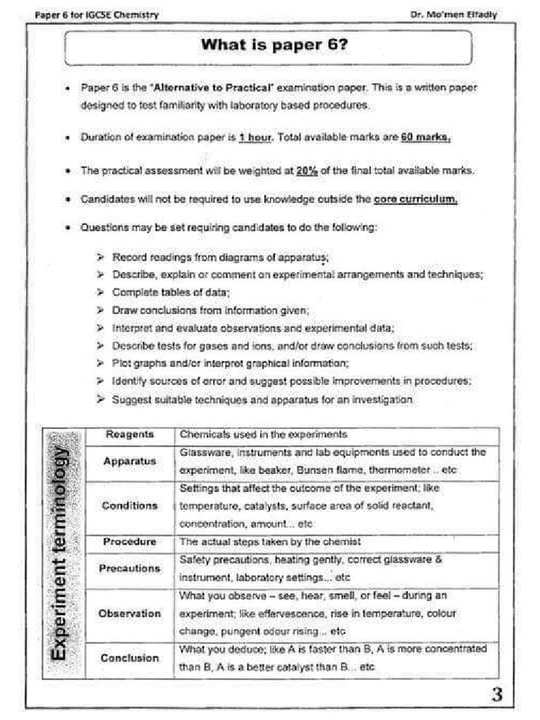 Chemistry Ol - How To Solve p6 - Dr. Ma'Mon Al Fadly | PDF