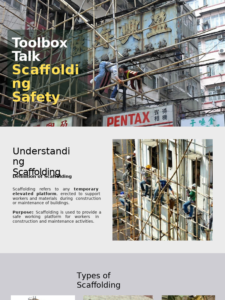 Tool Box Talk Scaffolding Safety | PDF