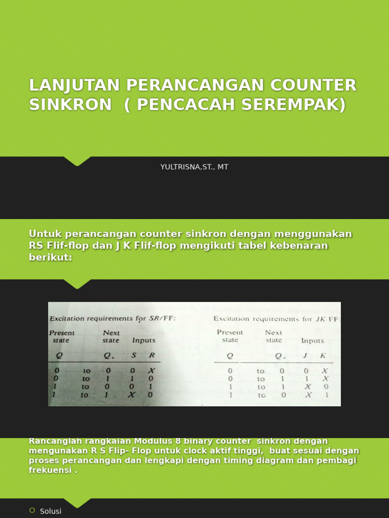 Lanjutan Perancangan Counter Sinkron (Pencacah Serempak) | PDF