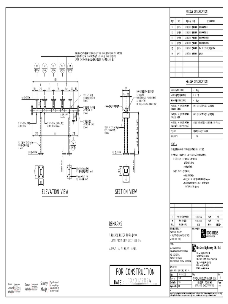 Combine-Process Header OSBL (GA Drawing) Sapphire Project | PDF | Lipid ...