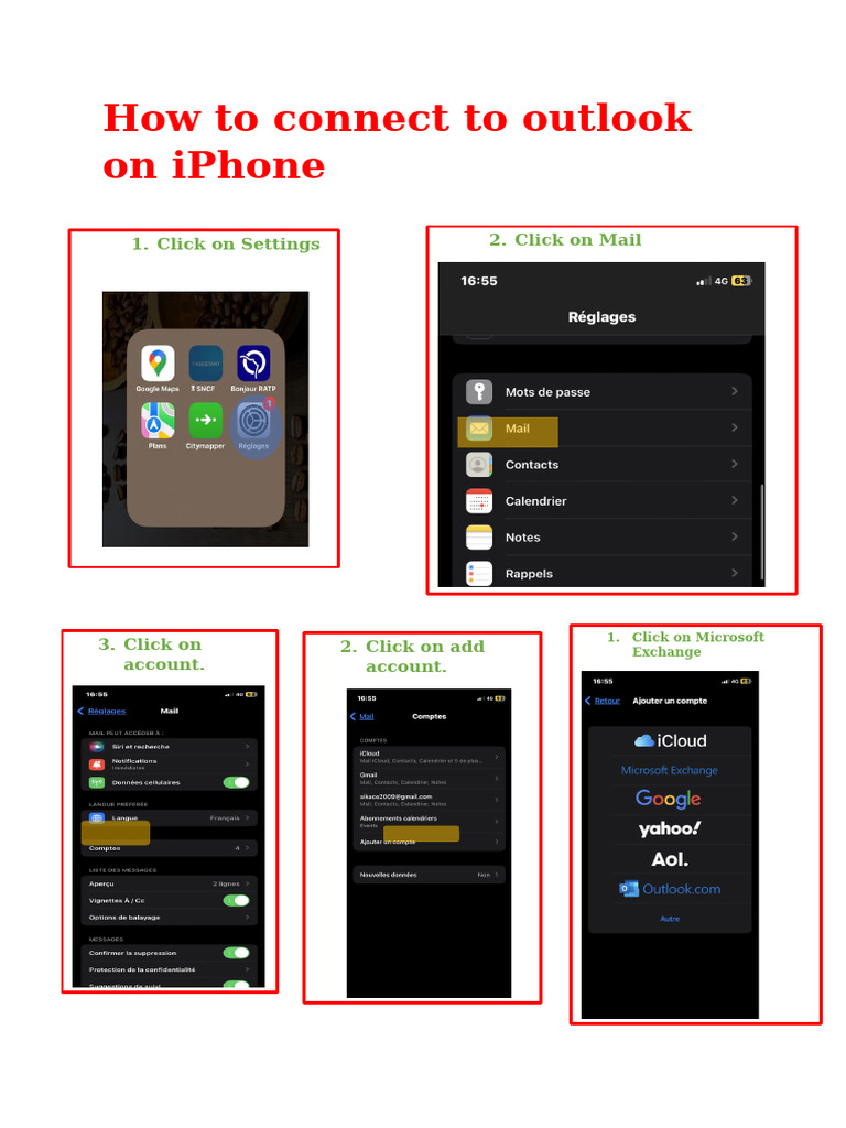 How To Connect To Outlook On Iphone | PDF