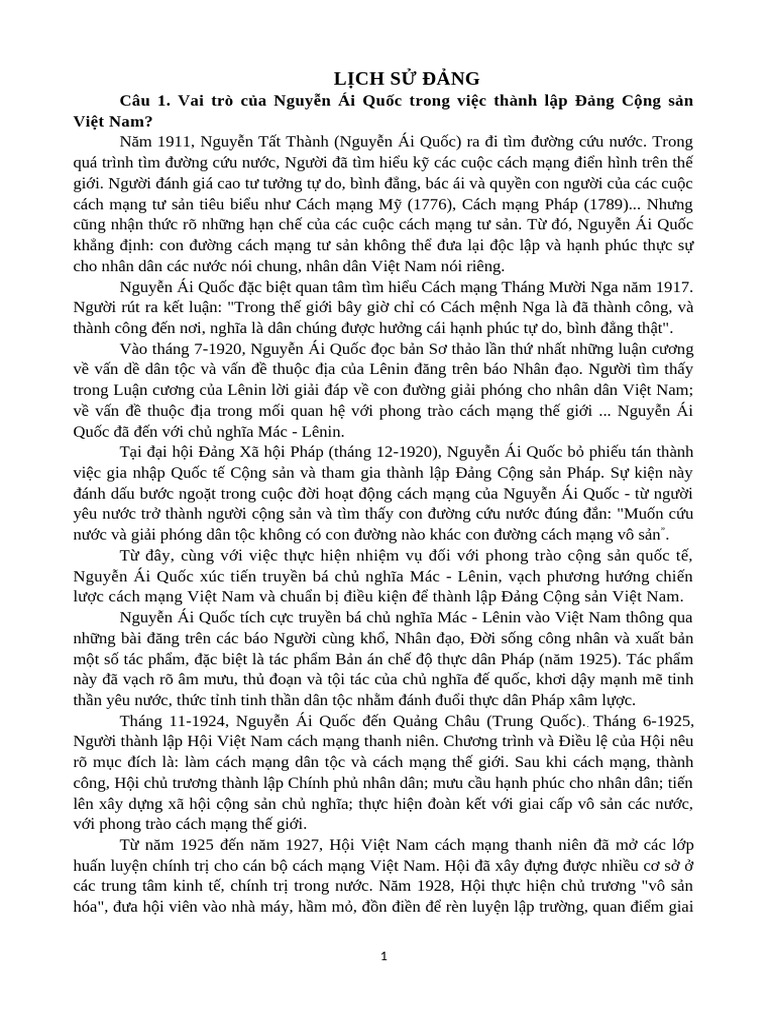 Lich Su DCSVN TL | PDF