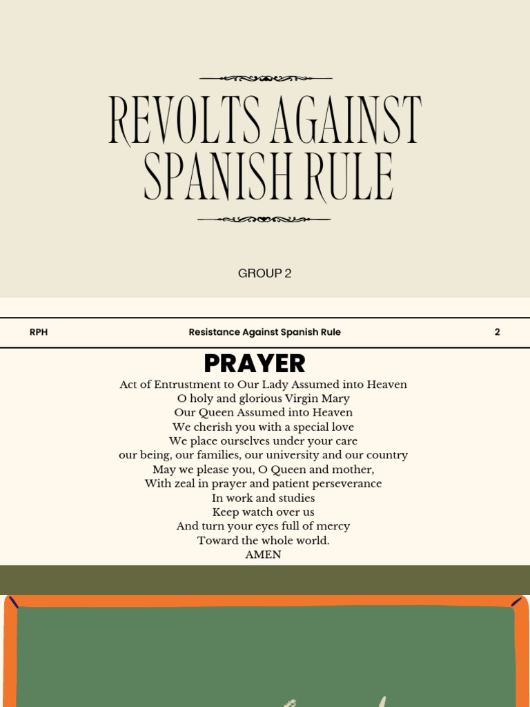 Resistance Against Spanish Rule 2 | PDF | Philippines | Spanish East Indies
