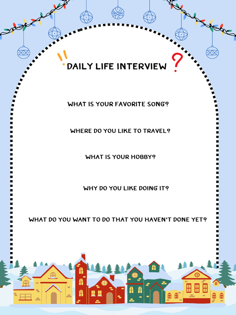 Daily Life Interview Questions Guide | PDF