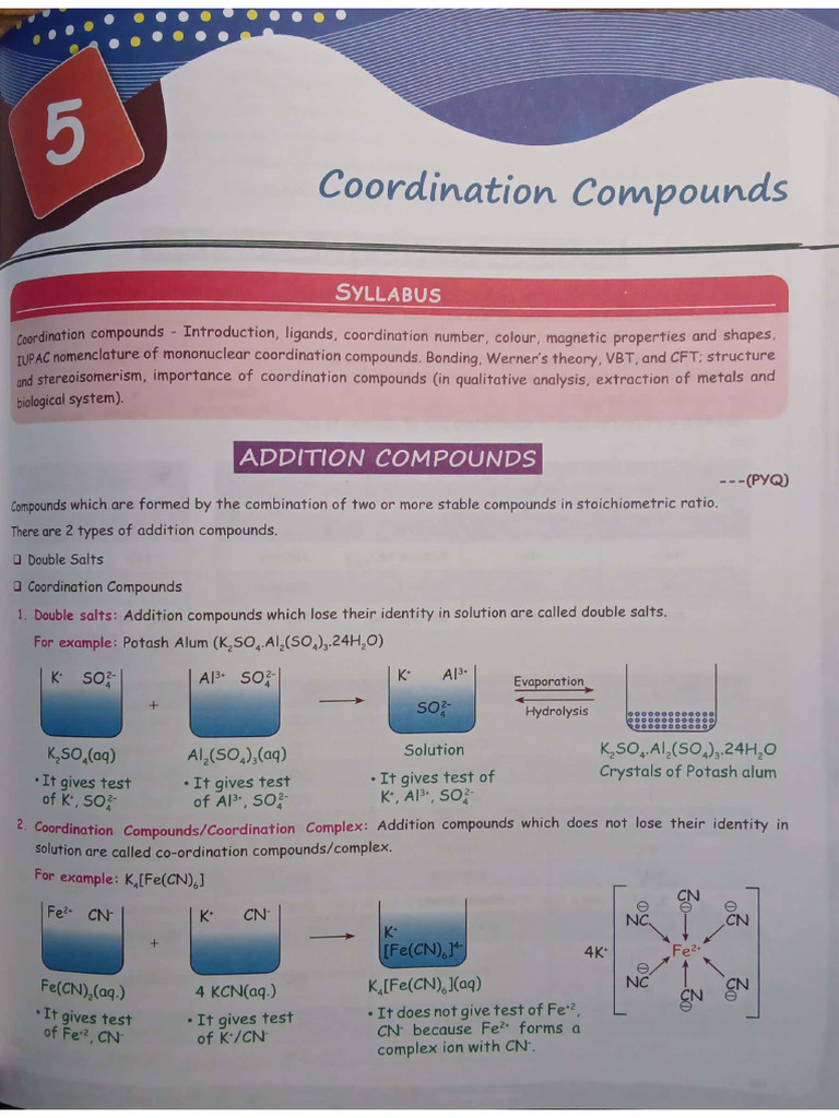 Co-Ordination Compounds ? | PDF