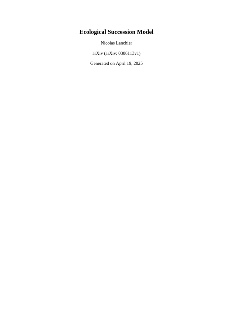 Ecological Succession Model Analysis | PDF | Mathematical Proof ...