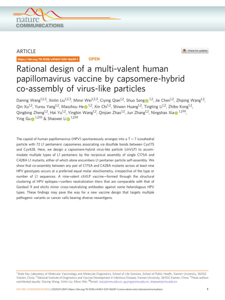 Rational Design of A Multi-Valent Human Papillomavirus Vaccine by ...