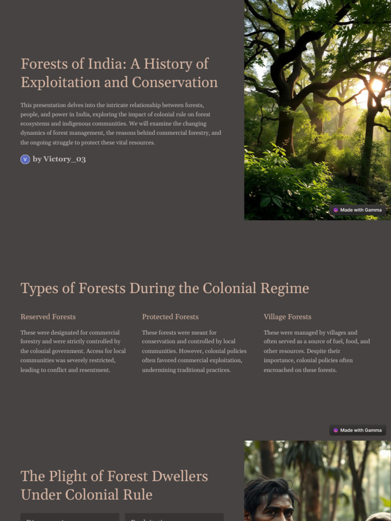 Forests of India A History of Exploitation and Conservation | PDF ...
