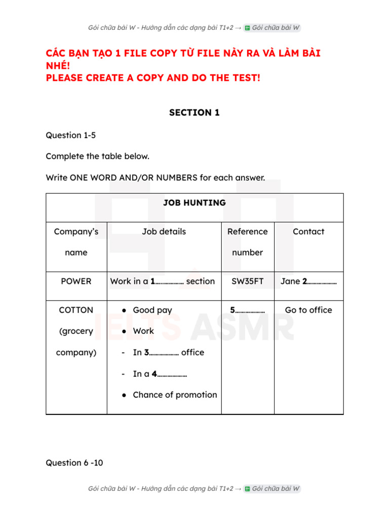 Listening Test | PDF