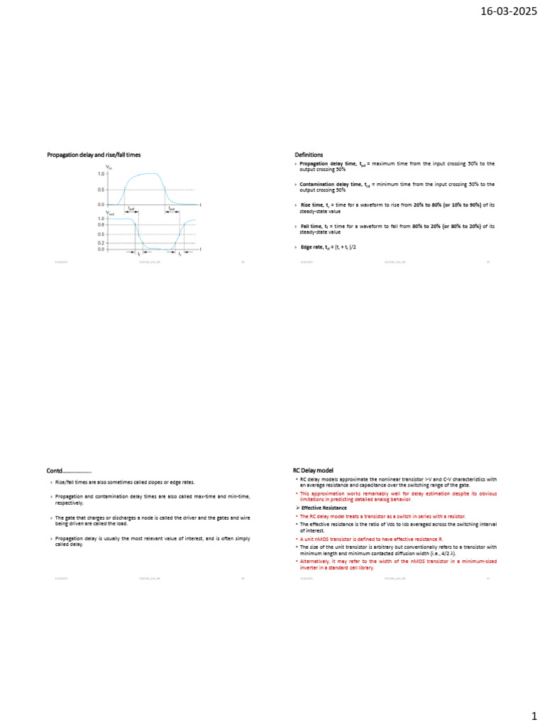 RC Delay part 1 | PDF | Mosfet | Logic Gate