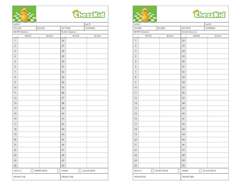 CK ScoreSheet 01 | PDF