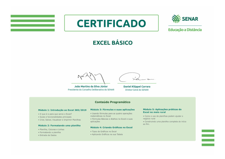 Certificado Excel Basico | PDF