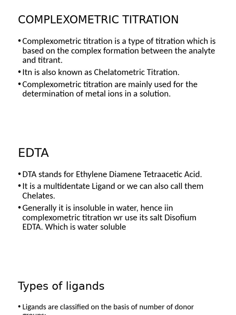 COMPLEXOMETRIC TITRATION | PDF