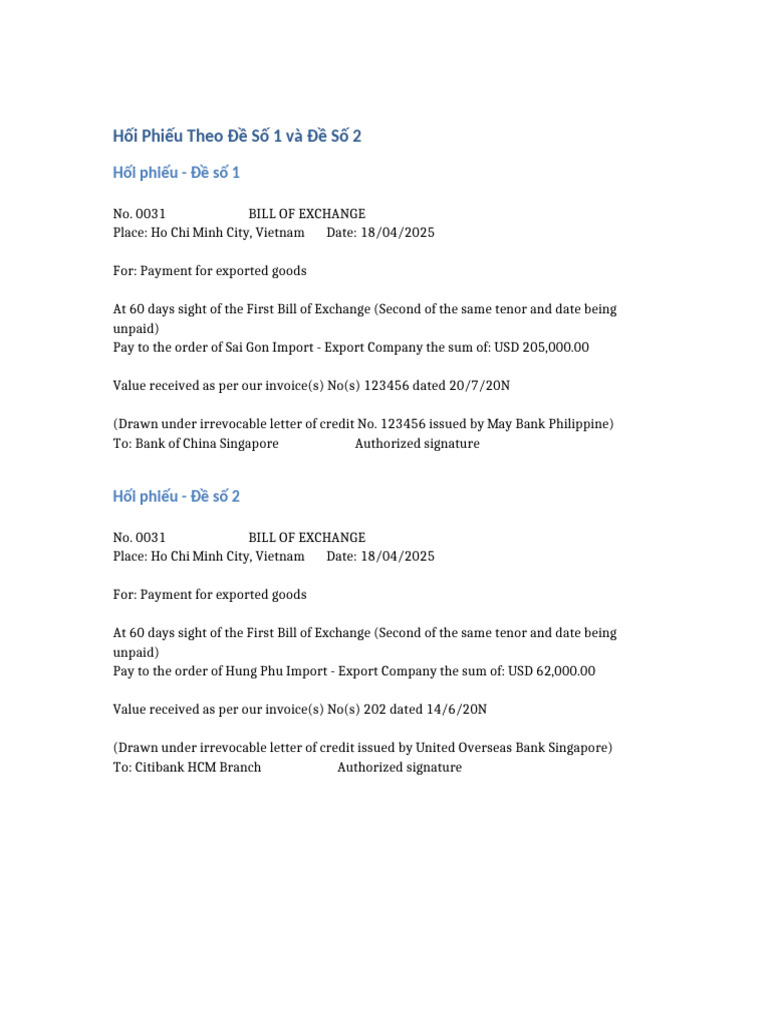 Hoi Phieu De1 De2 XX31 | PDF