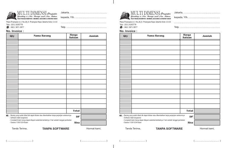 Nota MULTI DIMENSI - 1 Per 2 Folio | PDF