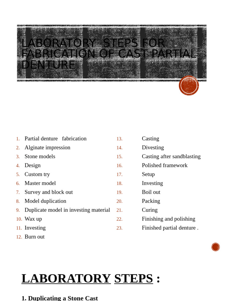 Laboratory Steps For Casting Partial Denture | PDF | Crafts | Business ...