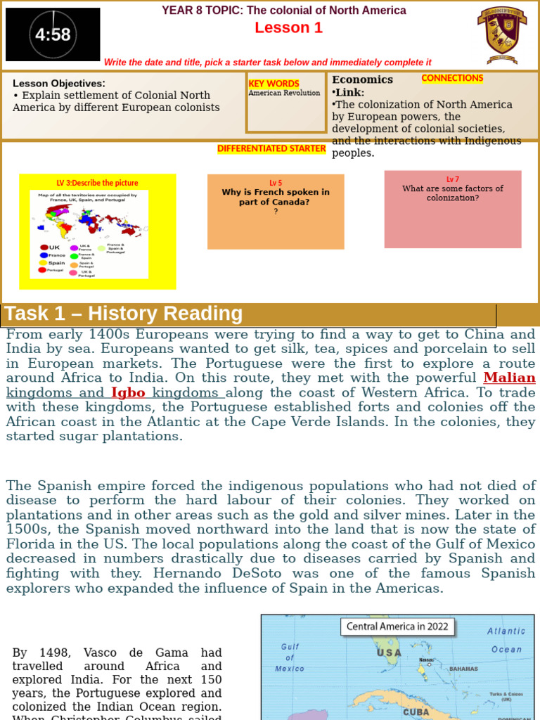 The Colonial of North America | PDF | European Colonization Of The ...