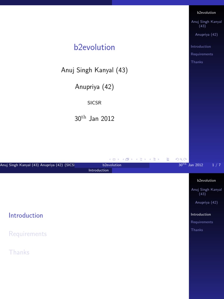 B 2 Evolution | PDF