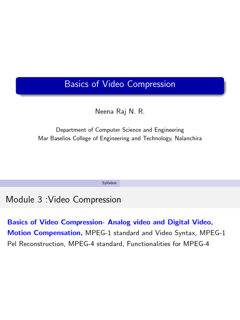 M4 Video | PDF | Data Compression | Video