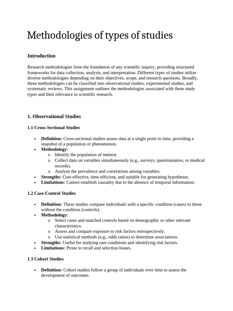 Research Methodology Study Types | PDF | Methodology | Meta Analysis