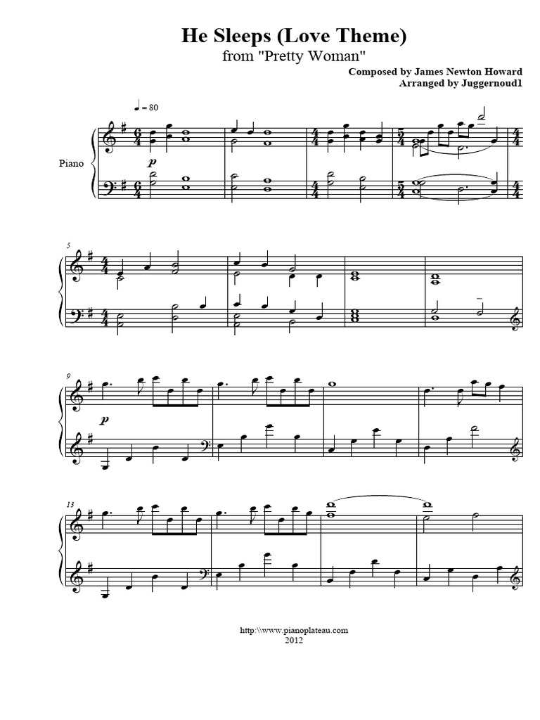 Pretty Woman - Theme. He Sleeps | PDF