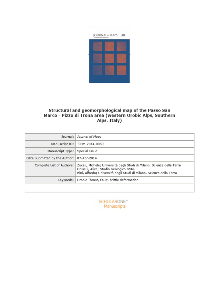 Ghiselli-etal_JOM2014sub | PDF | Fault (Geology) | Rocks