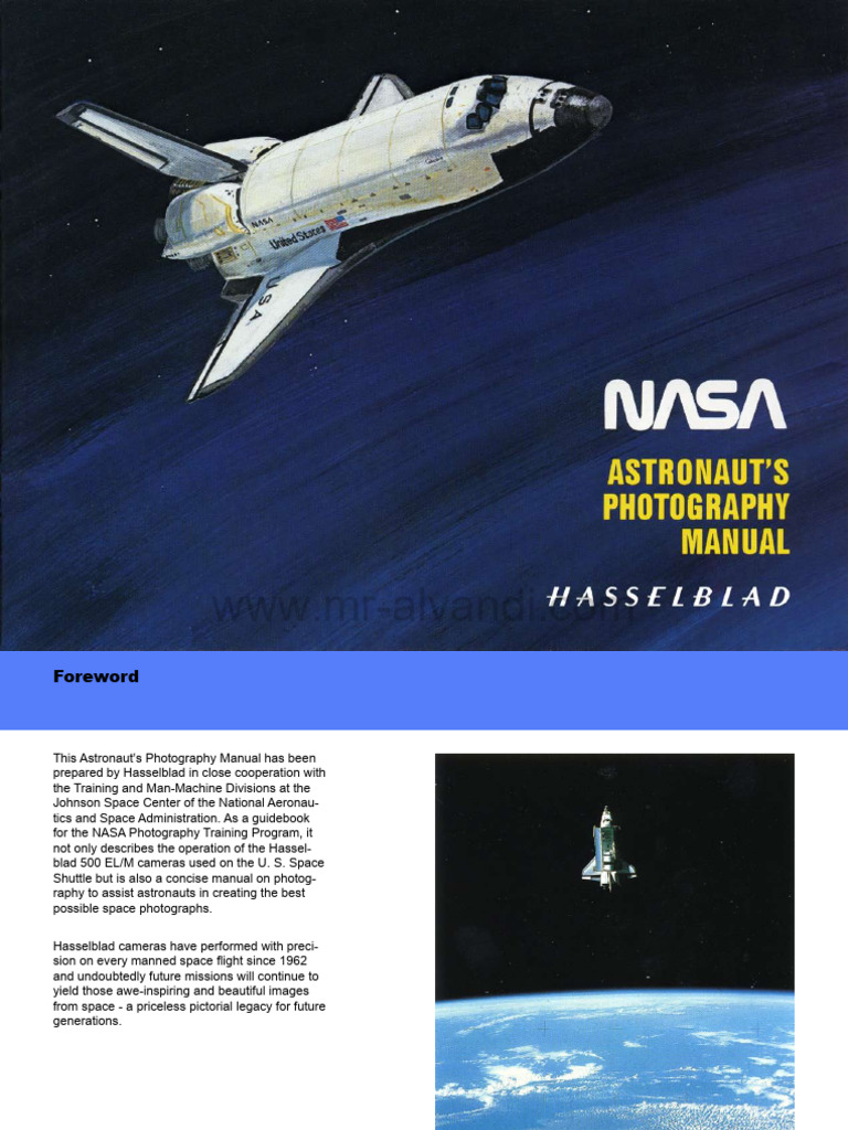 NASA Hasselblad Photography Manual | PDF | Aperture | Camera Lens