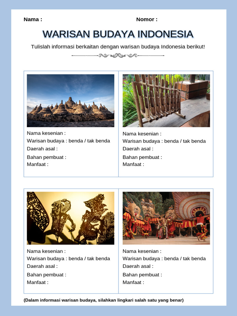 Tugas IPAS - Warisan Budaya | PDF