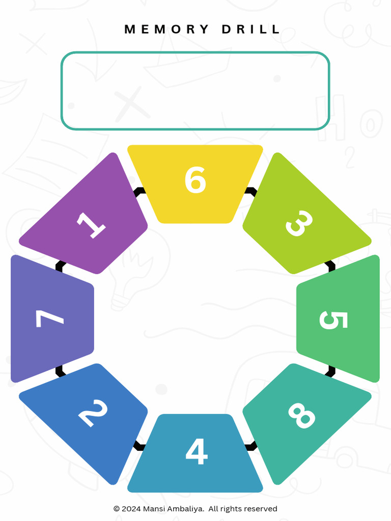 Memory Exercise Worksheet for Kids | PDF