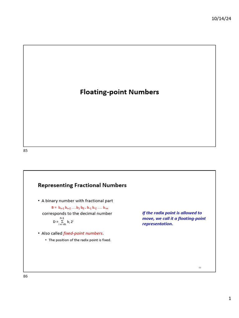 COA Module6 FloatingPoint | PDF | Multiplication | Computer Science