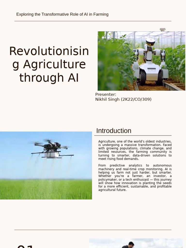 Revolutionizing Agriculture | PDF | Agriculture | Artificial Intelligence