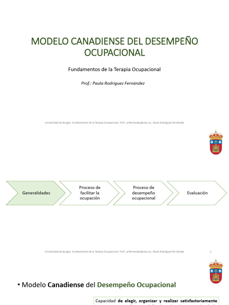 Pdf-Modelo Canadiense Del Desempeño Ocupacional | PDF | Terapia ocupacional | Terapia