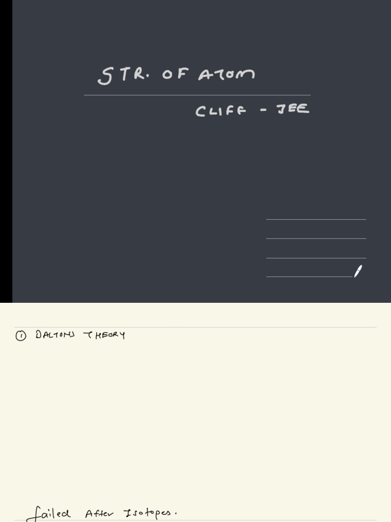 Atomic Structure Cliff Notes Jee Mains | PDF | Atoms | Electromagnetic ...