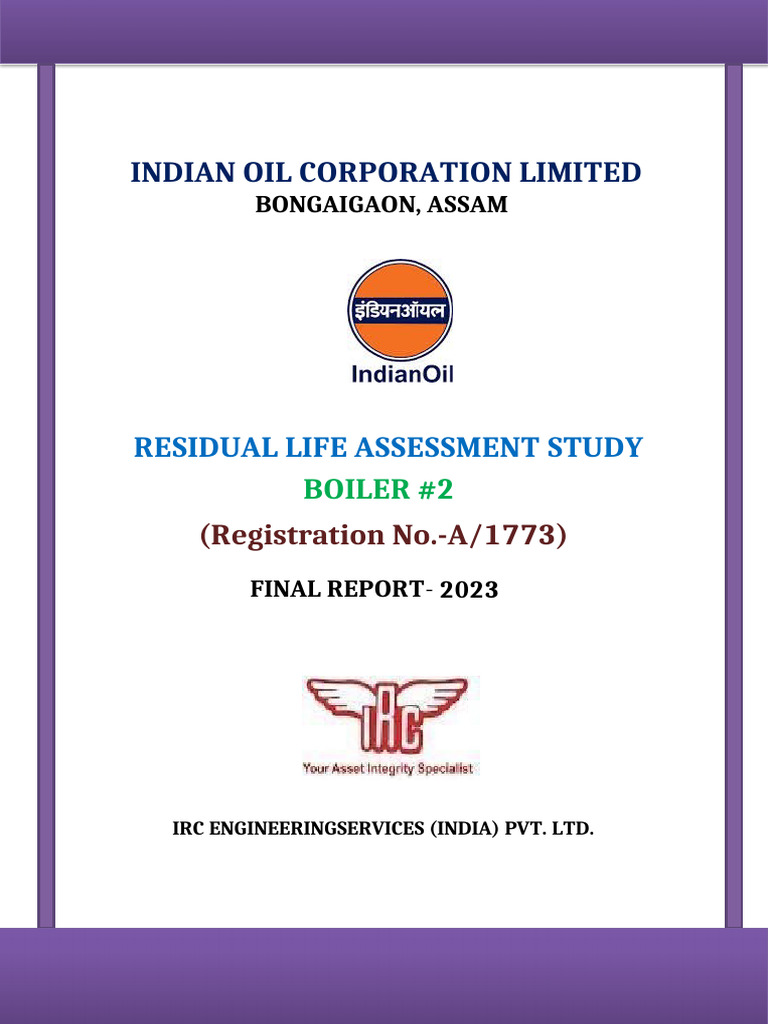 IOCL Final RLA Report Boiler 2 | PDF | Materials | Applied And ...