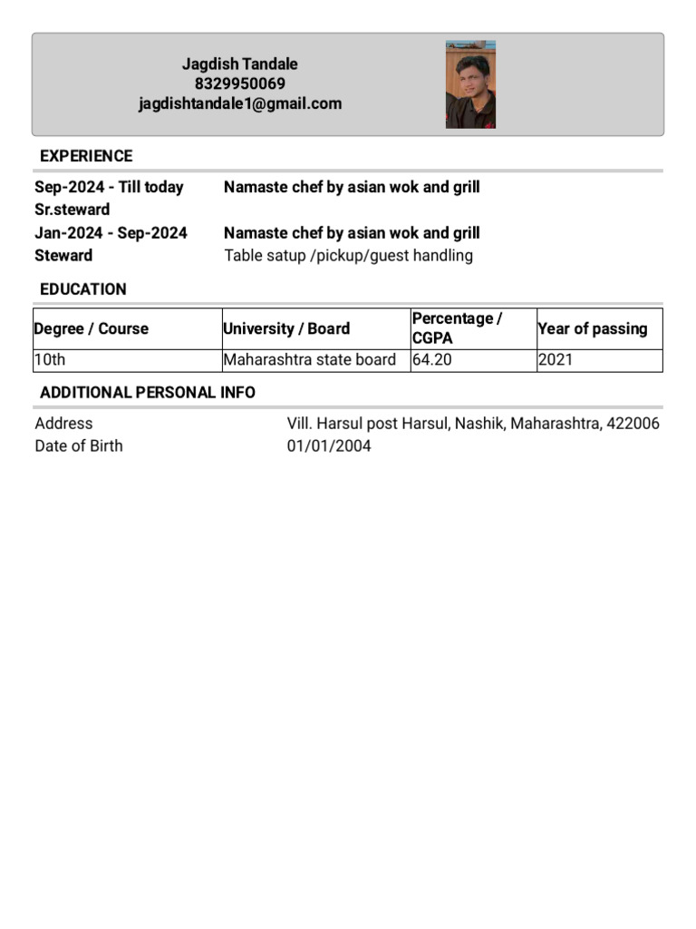 Jagdish Tandale - 1738228614364 | PDF