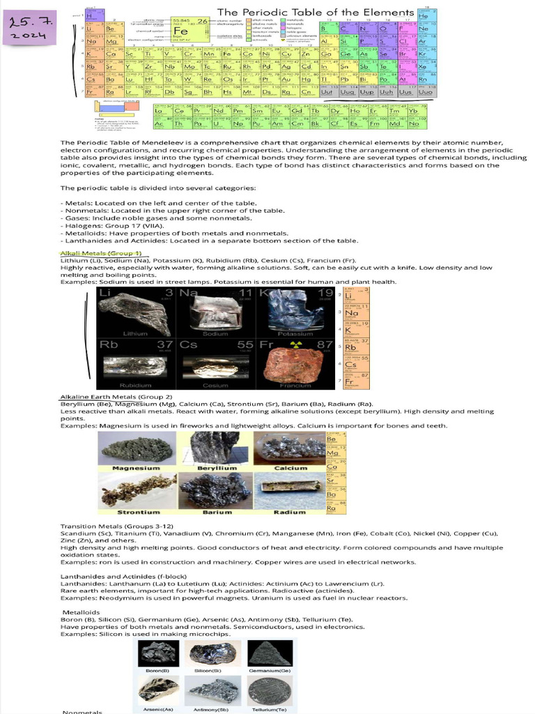 Covalent bond, periodic table L3 | PDF