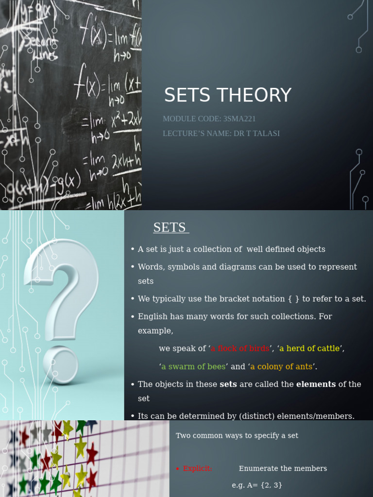 Set Theory PowerPoint Slides by Manqele | PDF | Set (Mathematics ...