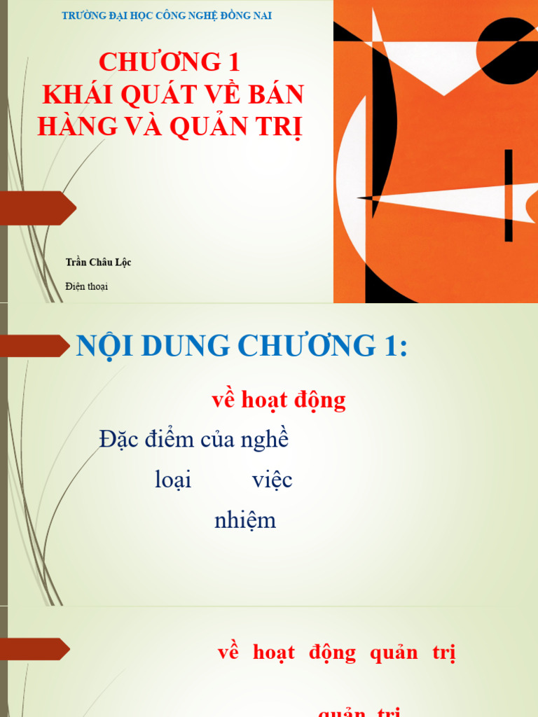 CHUONG 1 - TONG QUAN QTBH | PDF