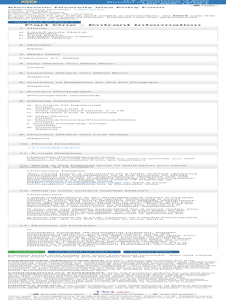 Electronic Diversity Visa Program | PDF | Social Institutions