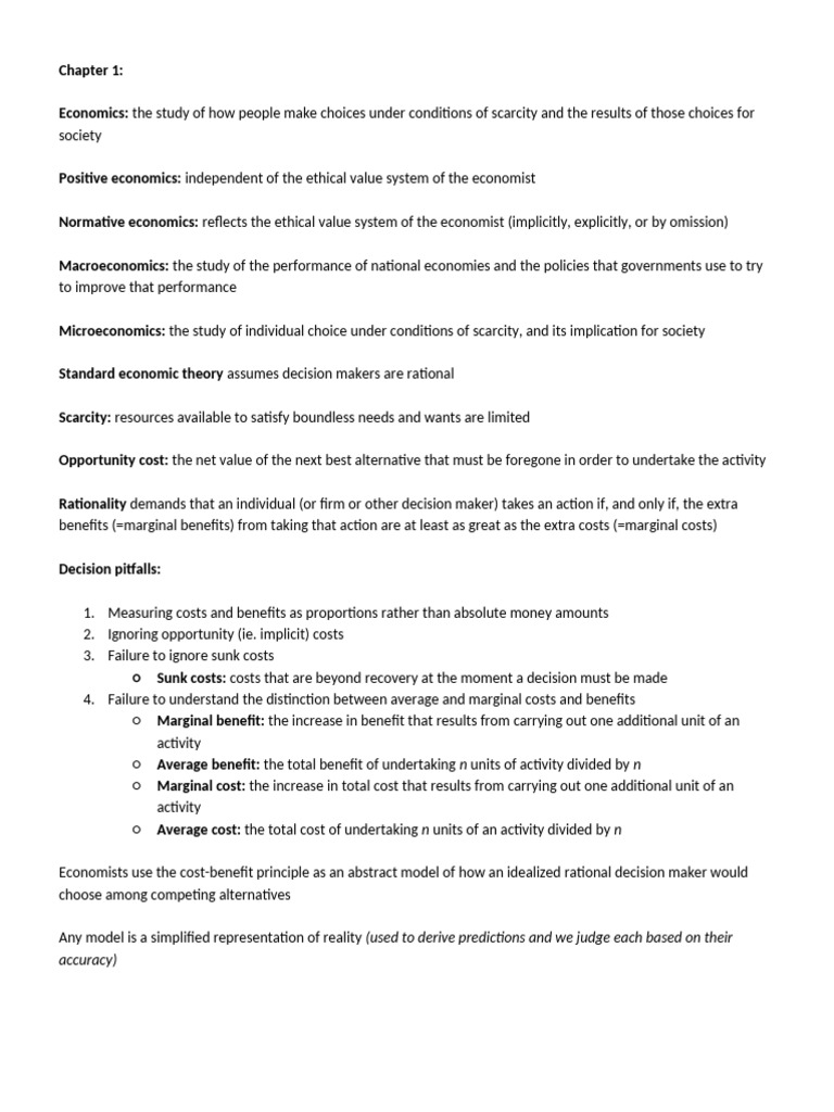 Econ Midterm Definitions | PDF | Demand | Elasticity (Economics)