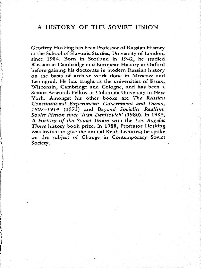 A History of The Soviet Union 1990 | PDF