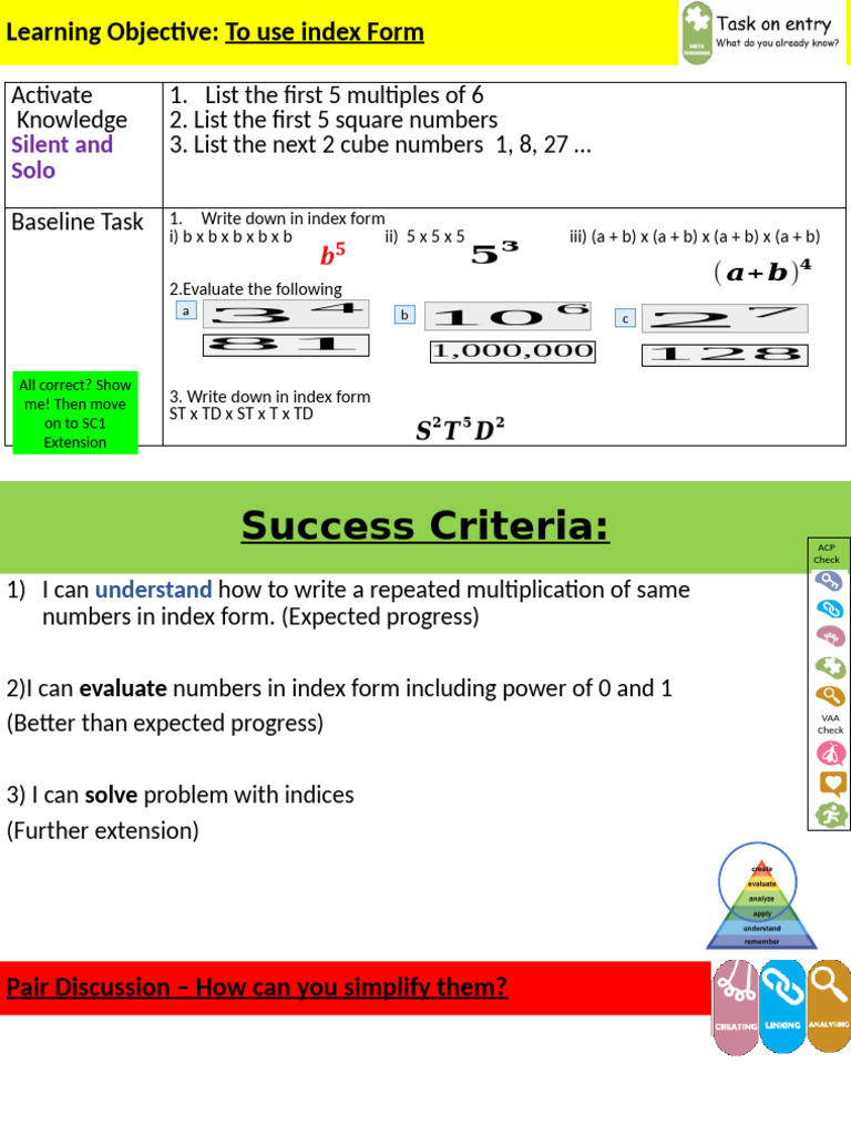 KXT Part A Year 8 Introduction To Indices | PDF | Mathematics